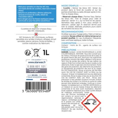 Décapant WC choc rénovateur Starwax 1L | Castorama