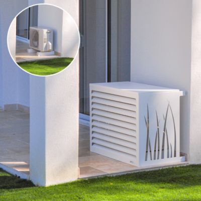 DECOAIRCO - Cache climatiseur extérieur métal - Cache clim, pompe à ...