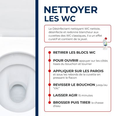 Désinfectant nettoyant gel javel WC Starwax 750 ml