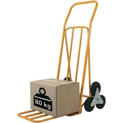 Diable d'escalier en tube d'acier 2x 3 roues charge 100 kg
