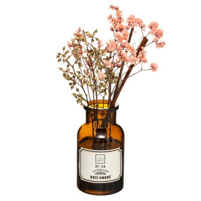 Diffuseur de parfum fleurs séchées bois ambré 100ml Atmosphera