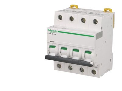 Disjoncteur modulaire tétrapolaire Schneider Acti9 iC60N 10A courbe D | Castorama