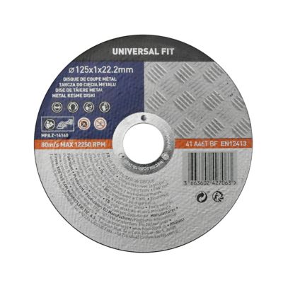 Disque de coupe métal 125x1x22,2 mm Universel fit