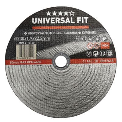 Disque de coupe métal/inox Universel 230x1,9x22,2 mm