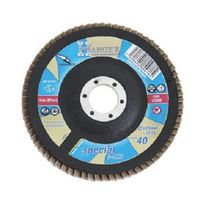Disque à lamelle plat zirconium 125 mm grain 80 - HANGER - 150037 ...