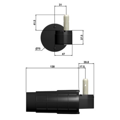 Double motorisation pour volet 2 battants SLID'UP URANUS radio - gond 14 mm