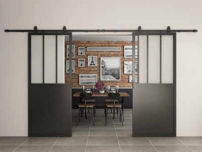 Double porte coulissante complète verre Schulte - 205x215 - Porte ...