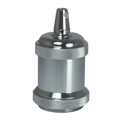 Douille E27 métal nickel Ø5 x L.9 cm Tibelec | Castorama