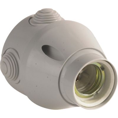 Douille patère E27 - Blanc - Lébénoïd | Castorama