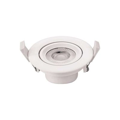 Downlight LED 5W rond 90mm Blanc - Blanc Chaud 2700K | Castorama