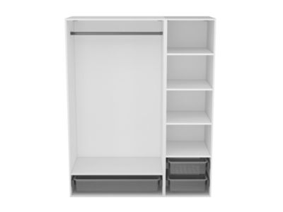 Dressing blanc 3 paniers GoodHome Atomia H. 187,5 x L. 150 x P. 58 cm