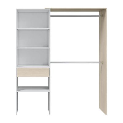 Dressing DRESS - Penderie 2 barres + 3 niches + 1 étagere + 1 tiroir ...