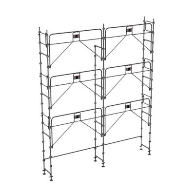 Echafaudage fixe de façade 56m² - Structure seule + Garde-corps - DUO56GC-S