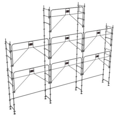 Echafaudage fixe de façade 68m² - Structure seule - Version garde-corps ...