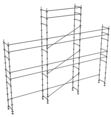 Echafaudage fixe de façade 68m² - Structure seule - Version lisses ...