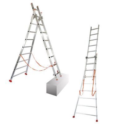Echelle transformable 2x7 barreaux - Rattrapage de niveau - Longueur ...