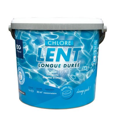 Edg Chlore Piscine Galets Lent - Galet 250 G - Seau 5 kg - Chlore ...