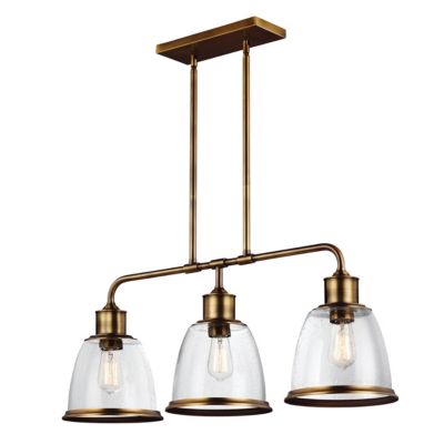 Elstead Hobson - Lustre à 3 ampoules au plafond, lustre en laiton, E27