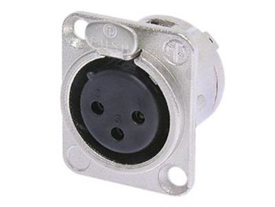 Embase XLR 3 points femelle type D NEUTRIK