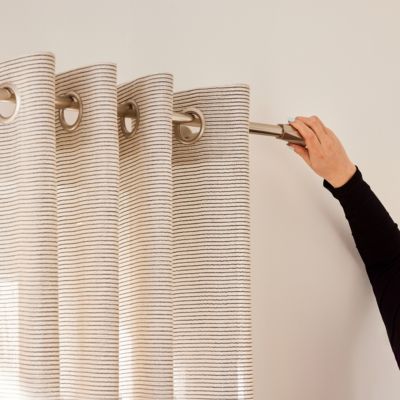 Embout bouchon torche pour barre à rideau Easy-Fit Araxos pin et métal ...