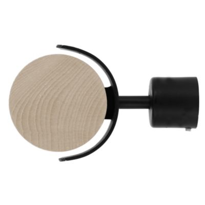 Embout boule cercle pour tringle à rideau bois métal chêne clair Ø.2,8 ...