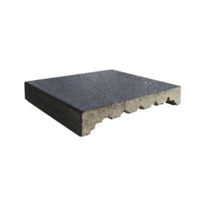 Embout de couvre mur plat 24x30 granit de marbre gris foncé