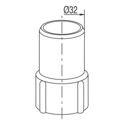 Embout mâle PVC Ø32mm pour un raccordement Fitoflex - Valentin
