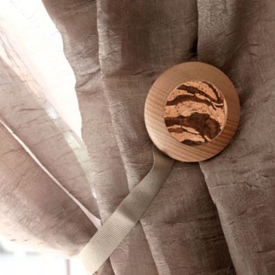 Embrasse à rideaux en liège zébré - Boulet | Castorama