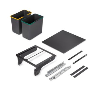 Emuca Bac de tri sélectif pour montage latéral sur meuble de cuisine ...