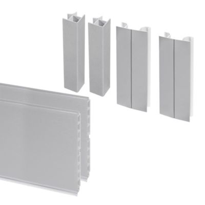 Emuca Lot de 2 plinthes de cuisine Plasline avec raccords, hauteur ...
