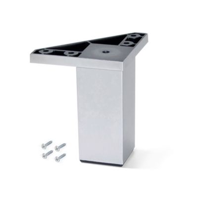 Emuca Lot de 4 pieds pour meuble Alumix 1, hauteur 100mm, Plastique ...