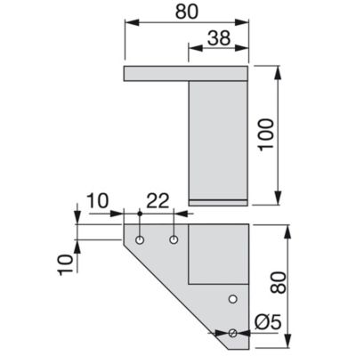 Emuca Lot de 4 pieds pour meuble Alumix 1, hauteur 100mm, Plastique ...
