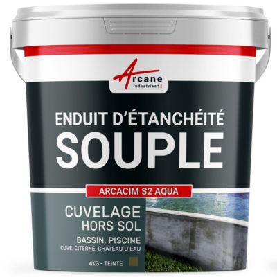 Enduit d'étanchéité Piscine Cuve Hors Sol - ARCACIM S2 AQUA. Gris ...