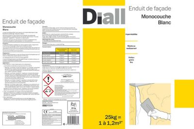 Enduit de façade monocouche blanc 25kg