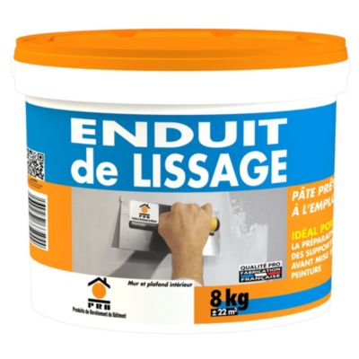 Enduit de Lissage en Pâte 8kg - Prêt à l Emploi - Finition Ultra Lisse ...