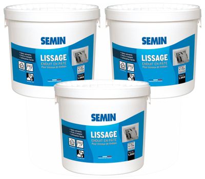 Enduit de Lissage en Pâte pour Murs et Plafonds Semin, Intérieur, Seau ...
