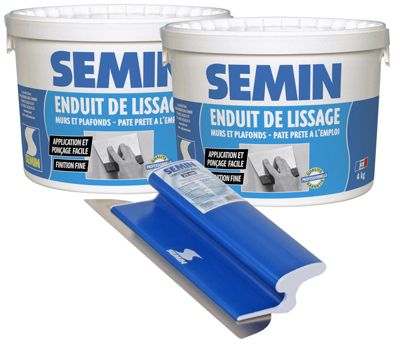 Enduit de Lissage en Pâte pour Murs et Plafonds Semin, Intérieur, Seau ...