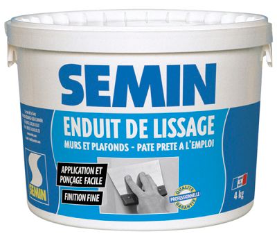 Enduit de Lissage en Pâte pour Murs et Plafonds Semin, Intérieur, Seau ...