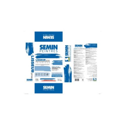 Enduit de lissage extra fin pour finition sac 25 kg Semin