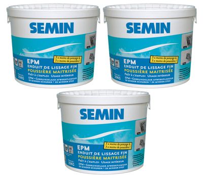 Enduit de Lissage Semin - Poussière Maîtrisée - Finition des Murs - 3 ...