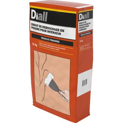 Enduit de rebouchage en poudre Diall 15kg | Castorama