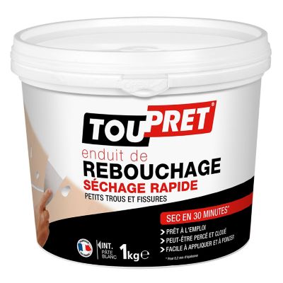 Enduit de rebouchage rapide prêt à l'emploi Toupret 1l | Castorama