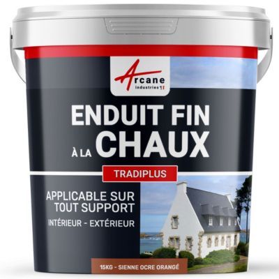 Enduit fin à la chaux - TRADIPLUS Sienne - Ocre Orangé - 15 kg (jusqu'à ...
