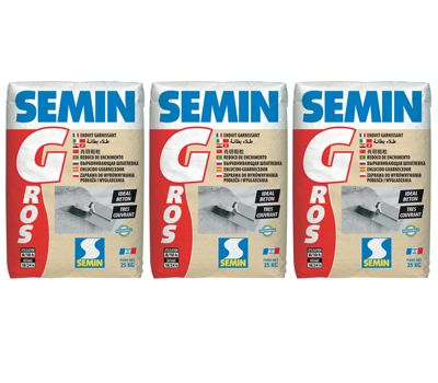 Enduit Garnissant Semin G - Intérieur - Poudre - Sac 25 kg (lot de 3)