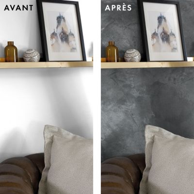 Enduit lisse métallisé Maison Déco Urban Lounge Déco gris fontaine 4KG