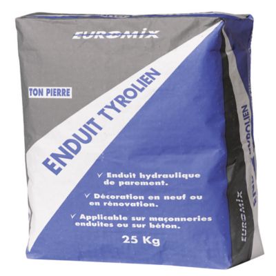 Enduit tyrolien ton pierre Euromix 25 kg | Castorama