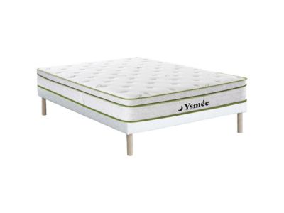 Ensemble 140 x 190 cm sommier tapissier + matelas ressorts ensachés 5 ...