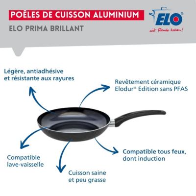 Ensemble de 1 Poêle de cuisson 28 cm et 4 faitouts 12, 14, 20 et 24 cm ...
