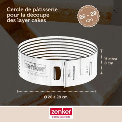 Ensemble de 2 Cercles à pâtisserie pour trancher les gâteaux en étages ...
