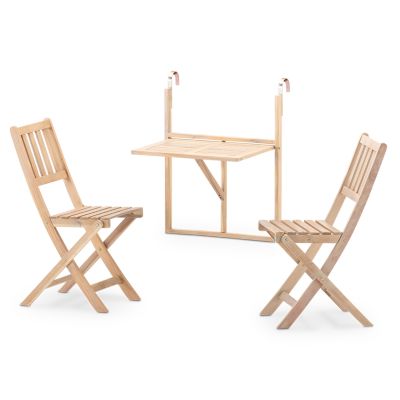 Ensemble de balcon Rampe de table suspendue + 2 chaises de balcon ...